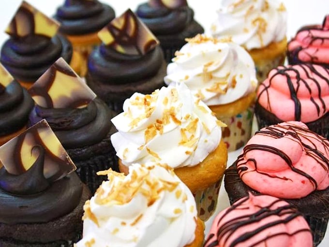 A rainbow of cupcake perfection. From chocolate decadence to vanilla dreams, each one is a tiny celebration waiting to happen.