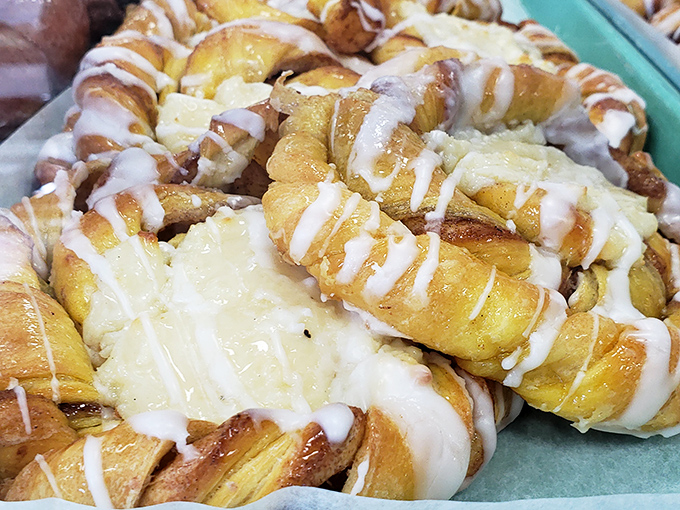 These Danish pastries aren't just breakfast &ndash; they're edible art with ribbons of icing that would make Jackson Pollock jealous.