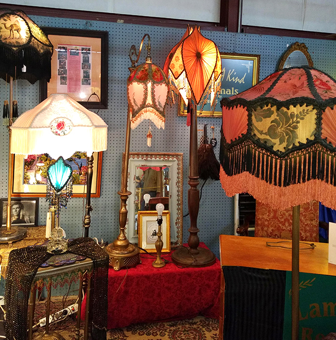 Lampshade heaven! These vintage beauties with their fringed elegance would make your grandmother swoon and your interior designer friend secretly jealous.