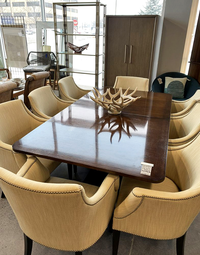 A dining table that's seen more interesting conversations than most talk shows, now waiting for your family's next heated debate about politics.