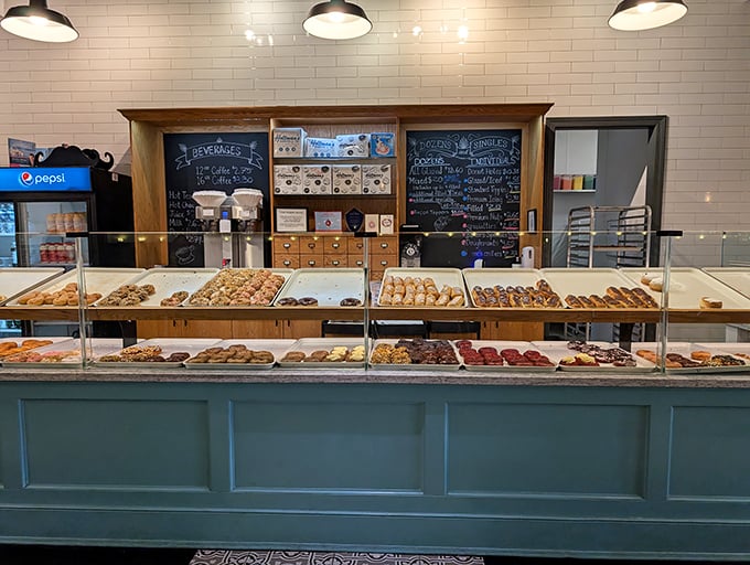 Donut heaven exists, and it looks exactly like this&mdash;row after row of handcrafted possibilities, each one more tempting than the last.