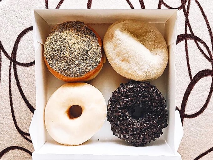 The donut quartet that launched a thousand road trips. Each one proves that plant-based can be perfectly indulgent.