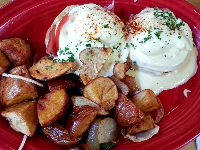 Eggs Benedict that would make a brunch skeptic weep with joy&mdash;perfectly poached eggs wearing hollandaise like a couture gown.