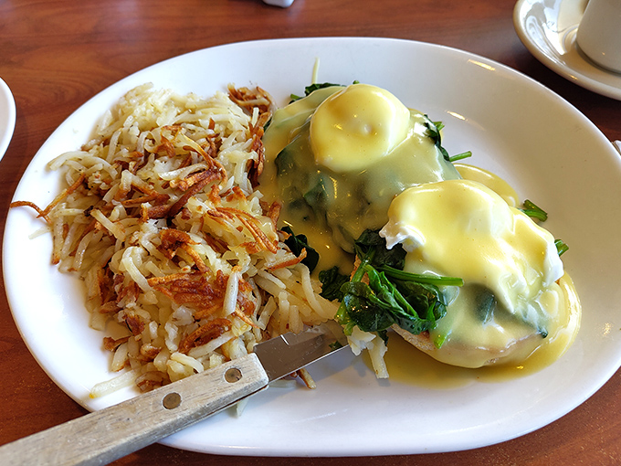 Eggs Benedict's sophisticated cousin has arrived, with perfectly poached eggs and hollandaise that could make a French chef nod in approval.