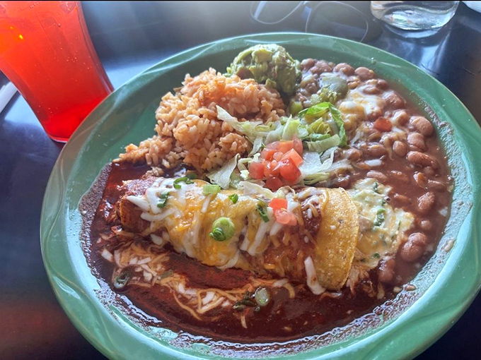 When enchiladas arrive looking this gorgeous, you know you've found something special in the high country.