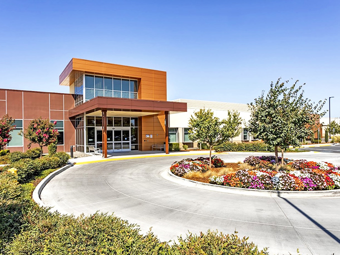 Modern healthcare meets California sunshine at Encompass Health, where the landscaping is as thoughtfully designed as the rehabilitation services inside.