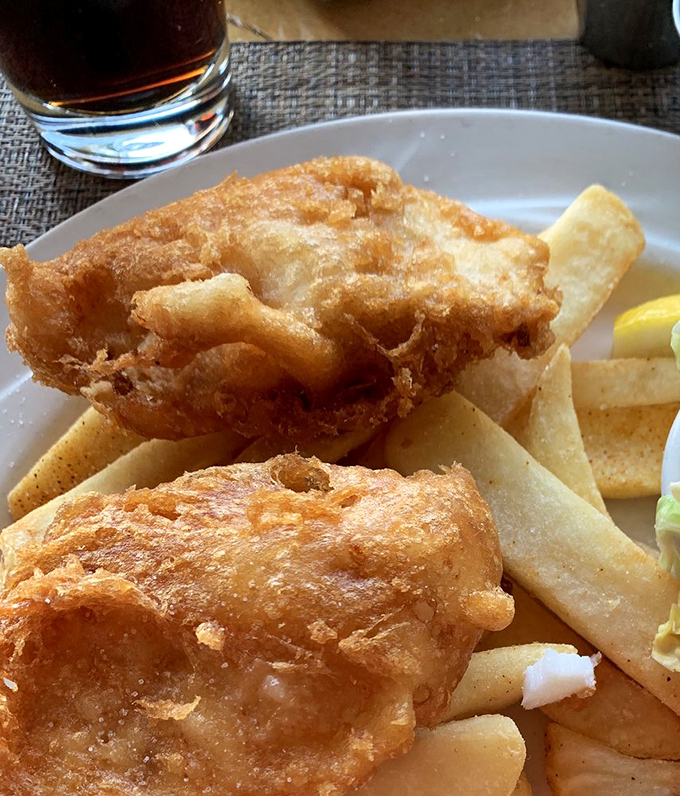 Golden-battered fish and chips that shatter with each bite&mdash;the kind worth driving across state lines for when the craving hits.