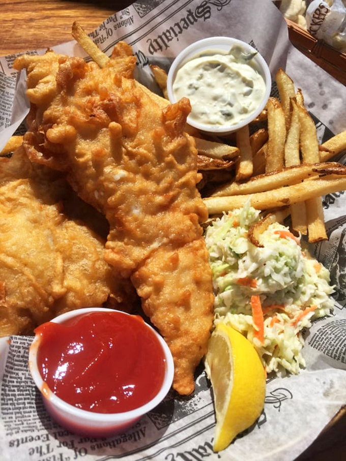 Fish so fresh it practically jumps onto your plate. This golden-battered masterpiece makes you understand why people vacation in Michigan.