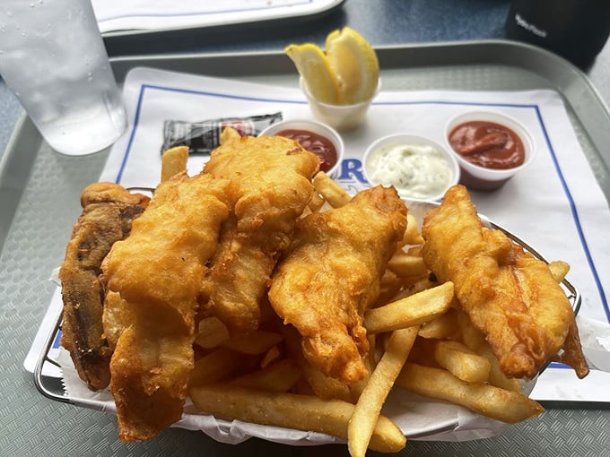 Behold the holy grail of fish and chips&mdash;golden batter that shatters like glass, revealing fish so tender it practically surrenders to your fork.