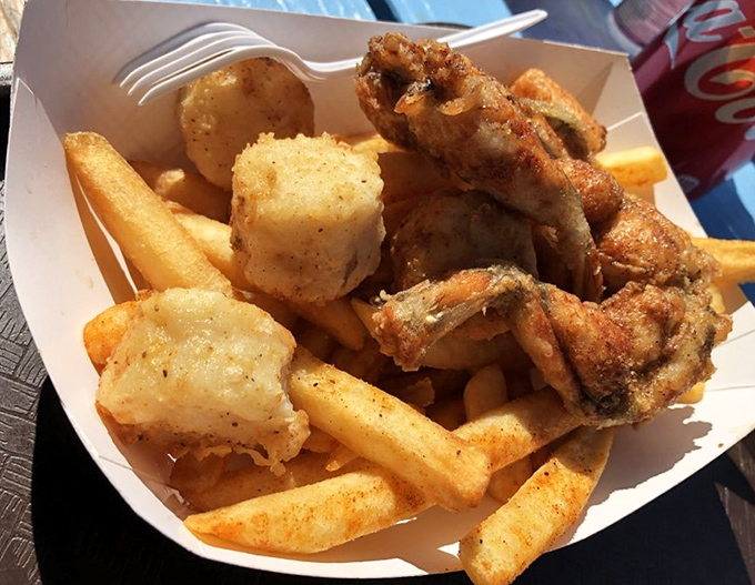 The star of the show: fish and chips that would make a British pub jealous. Crispy, flaky, and fresh enough to make you consider moving to Everglades City.