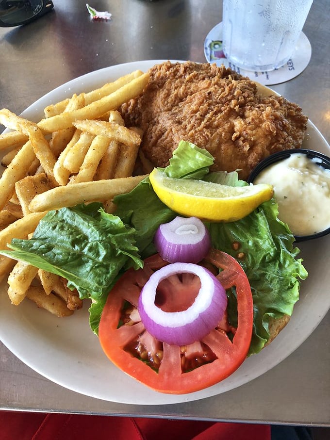 Sometimes the simplest preparations showcase the finest ingredients, and this fish sandwich delivers that truth beautifully.