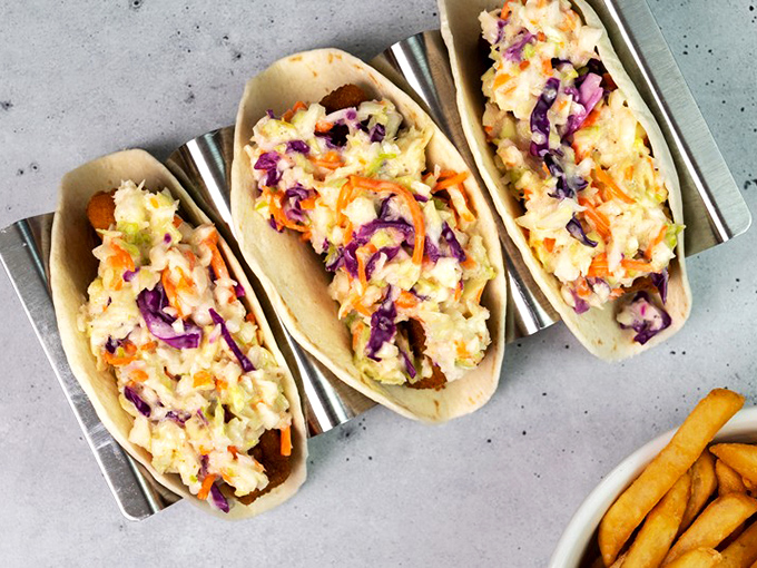 Fish tacos that prove this kitchen's talents extend far beyond the morning meal into culinary excellence.