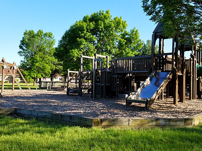 Fort Fun Park proves that in small-town Wisconsin, wooden castles and slides still reign supreme over digital entertainment.