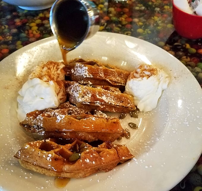 French toast that makes you question why you ever settled for frozen waffles at home.