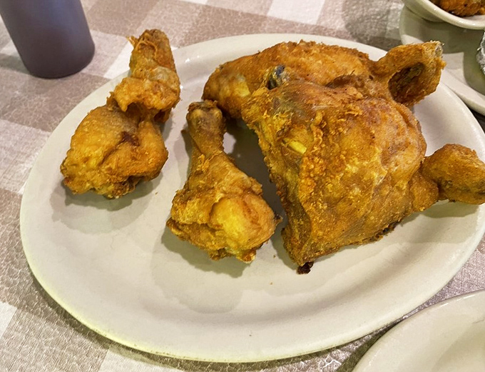 Golden-brown perfection that makes Colonel Sanders look like an amateur. This fried chicken doesn't need a celebrity endorsement&mdash;just your undivided attention. 