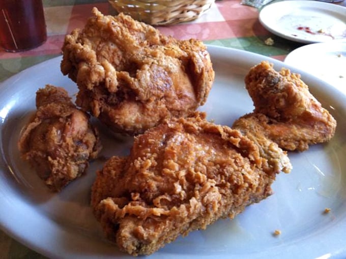 Golden-brown perfection that Colonel Sanders can only dream about. This fried chicken doesn't need a fancy pedigree&mdash;just your complete attention.