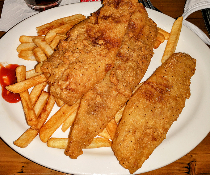 Crispy on the outside, flaky on the inside&mdash;this fish puts the "comfort" in comfort food, paired with fries that could make a Frenchman weep.
