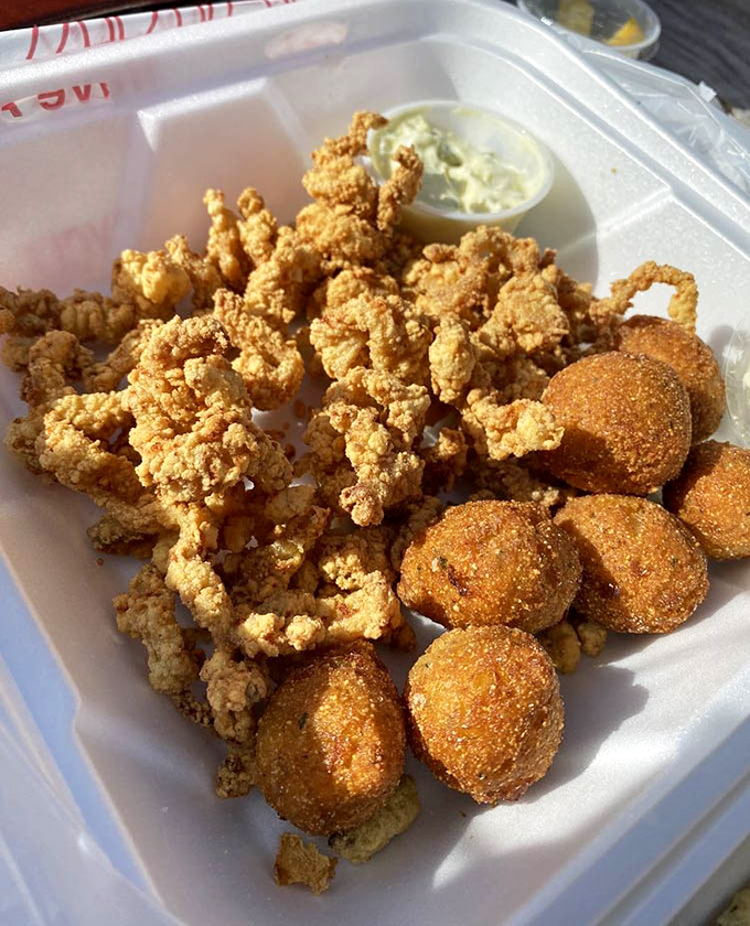 Crispy oysters and hush puppies that prove sometimes the simplest pleasures are the most satisfying.