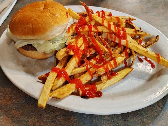 These golden fries with ketchup aren't just a side dish &ndash; they're the supporting actor that deserves its own Oscar.
