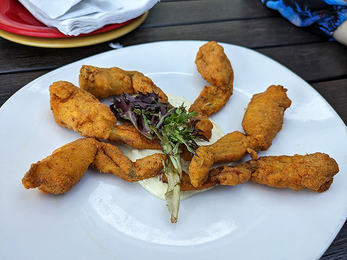 Tastes like chicken? These golden-fried frog legs are what chicken wishes it could be after a lifetime of leg days at the gym.