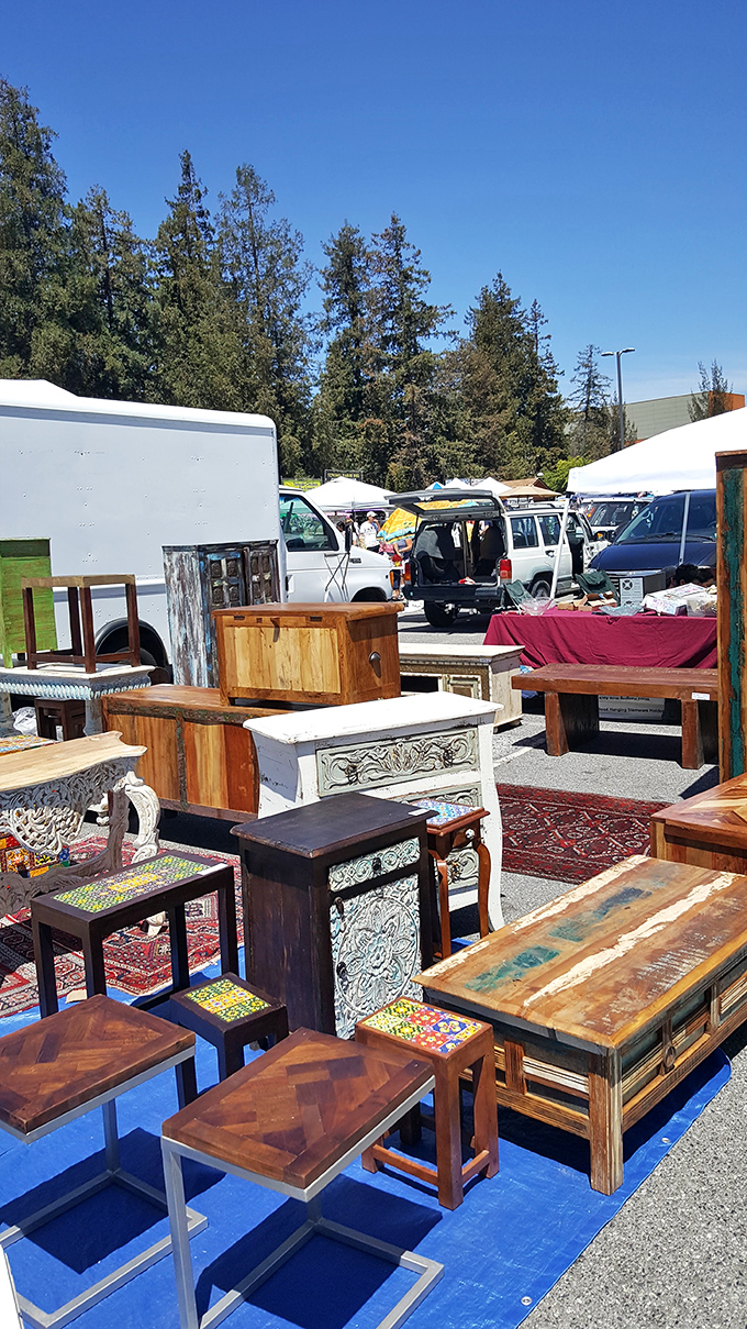 Furniture feng shui in full swing. That weathered bench might have hosted Hemingway in another life, or at least someone who read him.