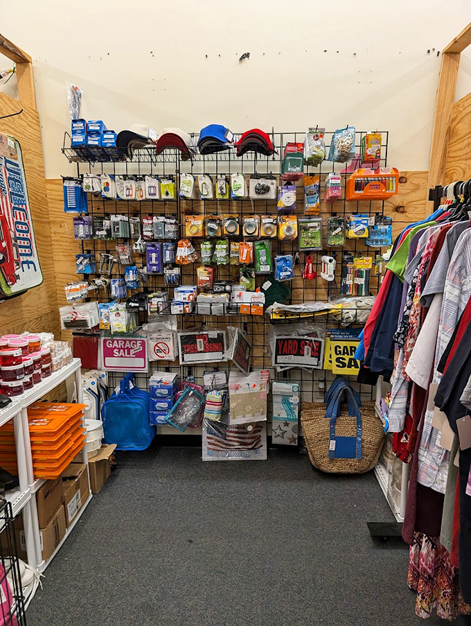 Not your average garage sale&mdash;this meticulously organized nook transforms everyday necessities into must-have treasures. Utility meets affordability.