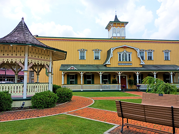 This Victorian yellow building isn't just charming &ndash; it's the architectural equivalent of a warm hug from your favorite aunt.