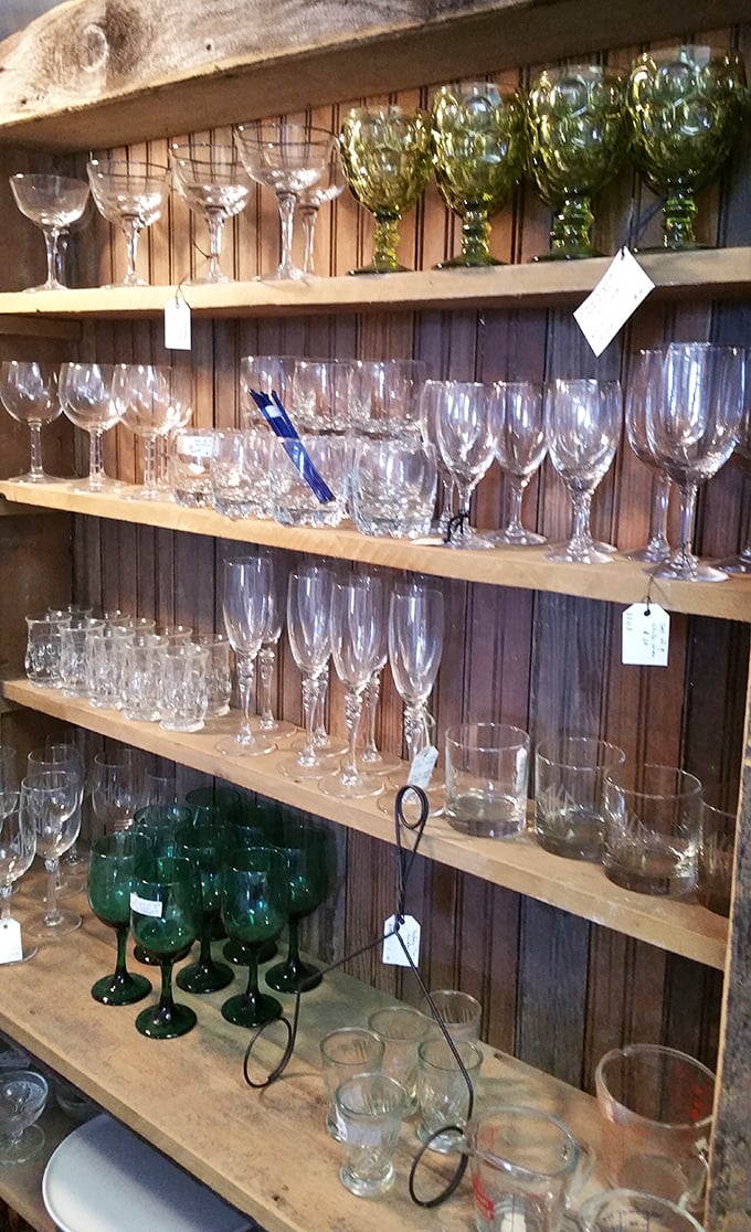 Raise a glass to the past! From emerald green stems to crystal clear coupes, these vintage vessels await your next toast.