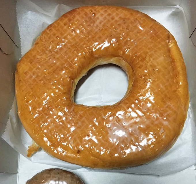 The perfect glazed donut doesn't exi&mdash; wait, I stand corrected. Golden, glossy, and waiting to meet its destiny.