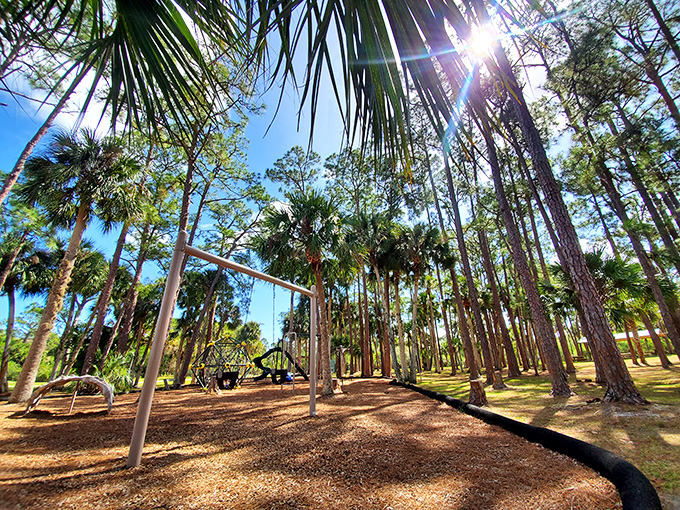 Nature's playground awaits under towering pines. This community park offers a shady respite from Florida's famous sunshine&mdash;no SPF 70 required here!