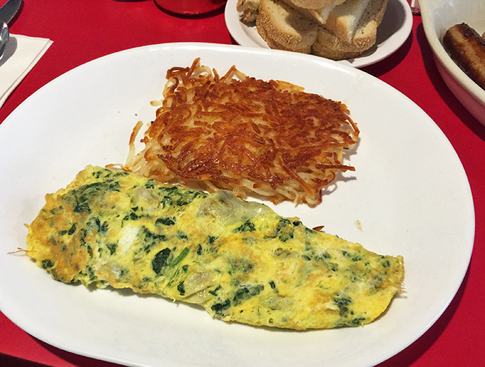 An omelet that knows its purpose in life and hash browns with the perfect crisp-to-soft ratio. Breakfast nirvana exists.