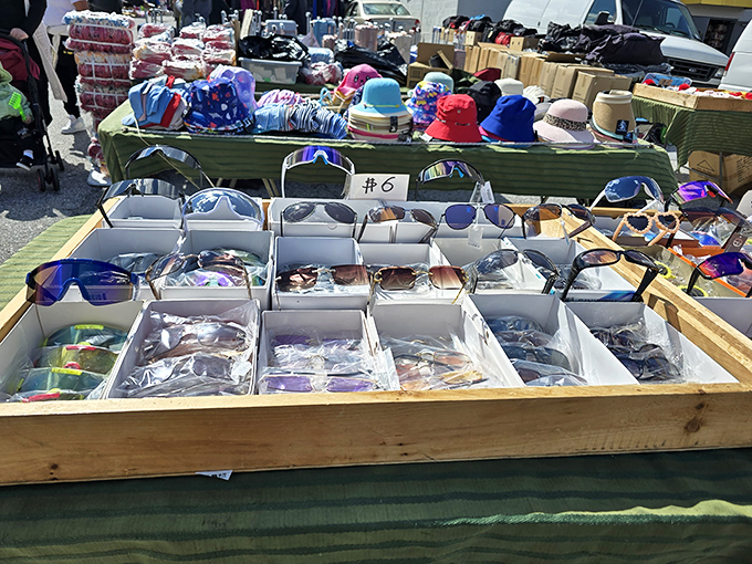 Sunglasses galore! Finding your perfect summer look here is like hitting the jackpot without having to visit Vegas.