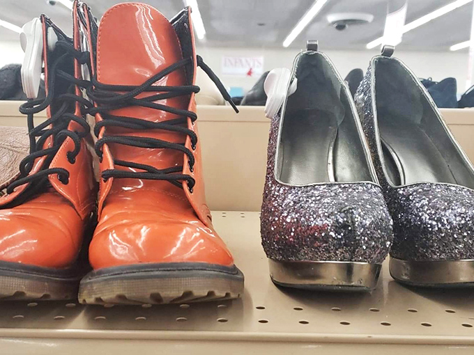 Ruby combat boots meet glittery platforms: the footwear section is where practical meets fantastical, all at prices that won't kick your budget.
