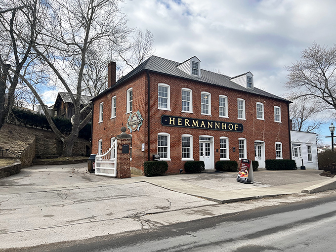 Hermannhof Winery stands as a brick testament to German craftsmanship, where old-world winemaking traditions continue to flourish in the heartland.