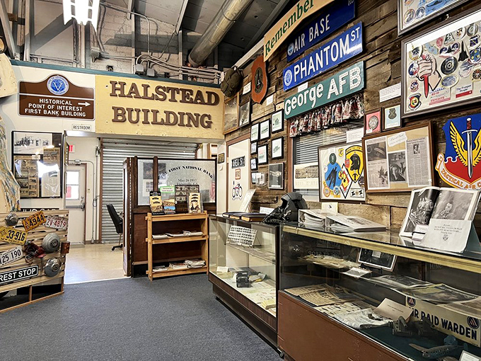 The Halstead Building exhibit showcases the military connection to Route 66, when the highway served as America's lifeline during wartime mobilization.