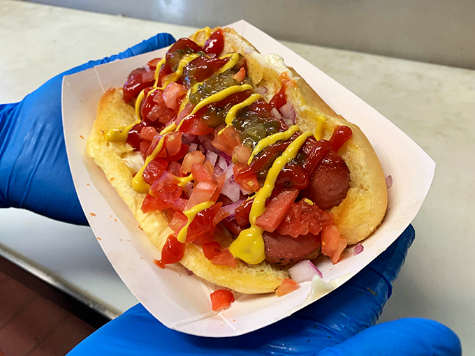 Hot dogs get the royal treatment here. Loaded with fresh toppings and served in a paper boat, it's summer nostalgia you can taste.