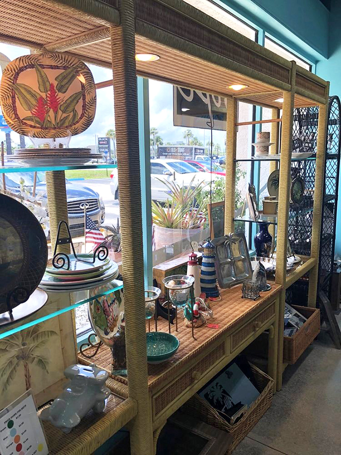 Coastal d&eacute;cor that screams "I live in Florida" without saying a word. Lighthouses and seashells: the universal language of beach house chic.