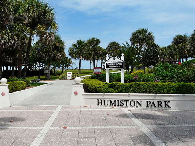 Humiston Park welcomes visitors with manicured greenery and ocean access. It's the town's living room—if your living room happened to have spectacular Atlantic views.
