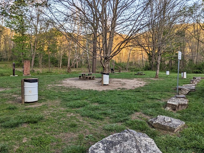 The perfect picnic backdrop doesn't exi— Oh wait, it does! This thoughtfully designed wayside park invites visitors to linger longer after admiring the historic span.