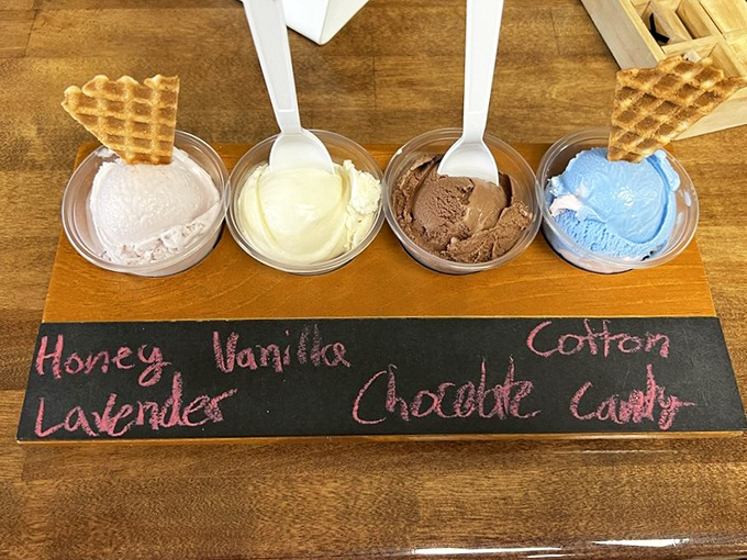 The ice cream flight &ndash; because choosing just one flavor is like picking a favorite Beatles song. Impossible and slightly heartbreaking.