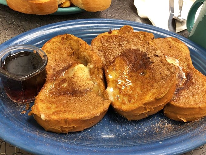 This isn't just French toast&mdash;it's a cinnamon-dusted island of crispy-edged, custardy-centered bliss waiting for its maple syrup waterfall.