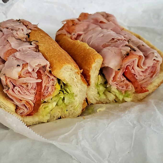 The Italian hoagie &ndash; architectural perfection between bread. Layers of thinly-sliced meat and crisp lettuce create the sandwich equivalent of the Sistine Chapel.