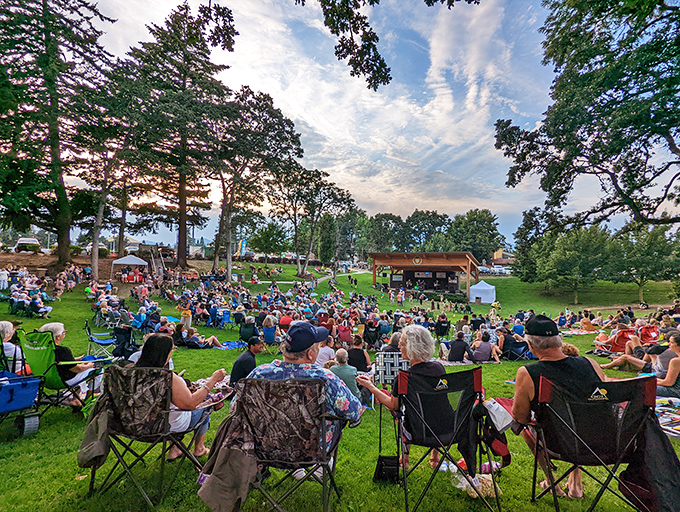 Summer concerts in the park: where locals spread blankets, uncork wine, and pretend they're not eavesdropping on their neighbors' conversations.
