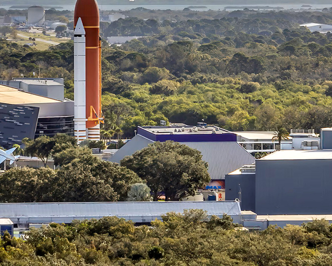 Your neighbor Kennedy Space Center &ndash; because nothing says "good morning" quite like a rocket launch over breakfast.