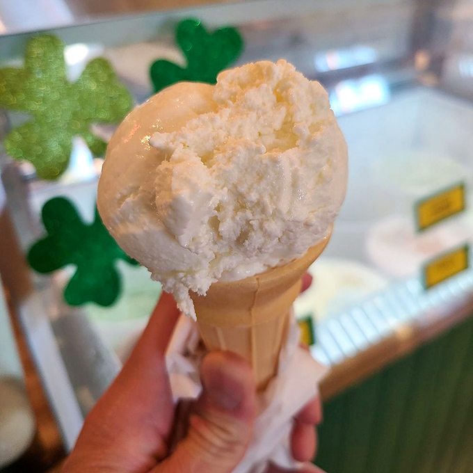Key lime ice cream that makes regular vanilla seem like it's not even trying. One lick and you'll wonder why you ever settled for less.