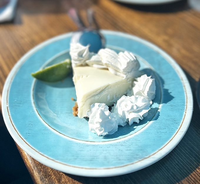 Key lime pie so authentic it should come with a passport from the Keys. That perfect balance of sweet and tart says "Florida" in every bite.