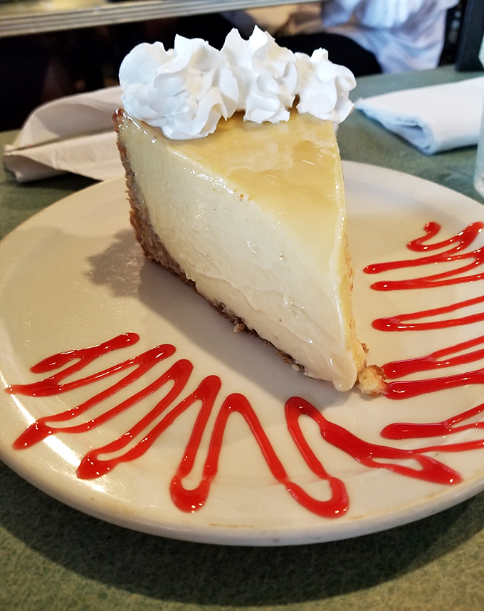 That key lime pie sits there looking innocent, but it packs more Florida sunshine than a week at the beach.