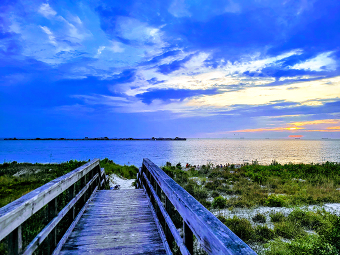 Nature's light show at dusk transforms an ordinary boardwalk into the front-row seat for the best free entertainment on the Eastern Shore.
