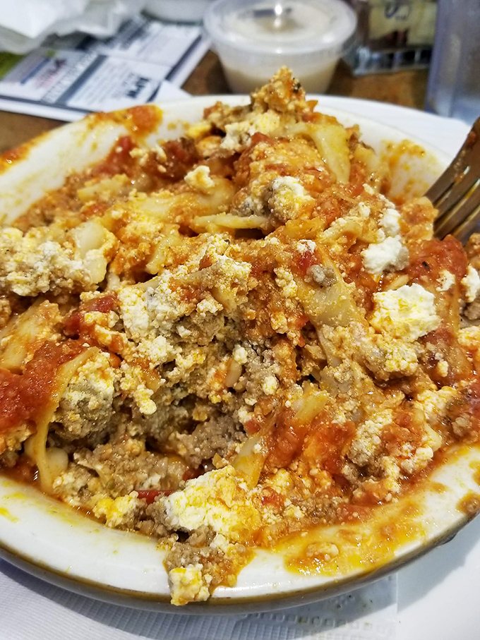 This isn&rsquo;t just lasagna &mdash; it&rsquo;s a hearty mountain of cheese, meat, and sauce that could make any Italian grandmother nod in silent approval.