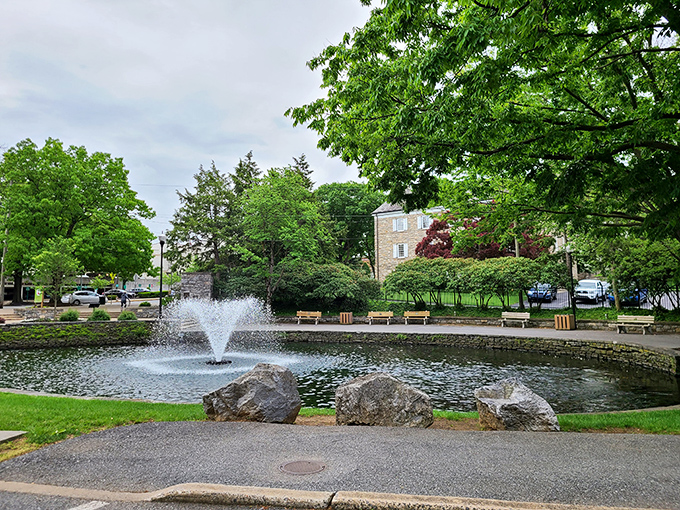 Lititz Springs Park offers a tranquil respite between meals &ndash; the perfect spot to contemplate whether you have room for another scoop from Carmen & David's.